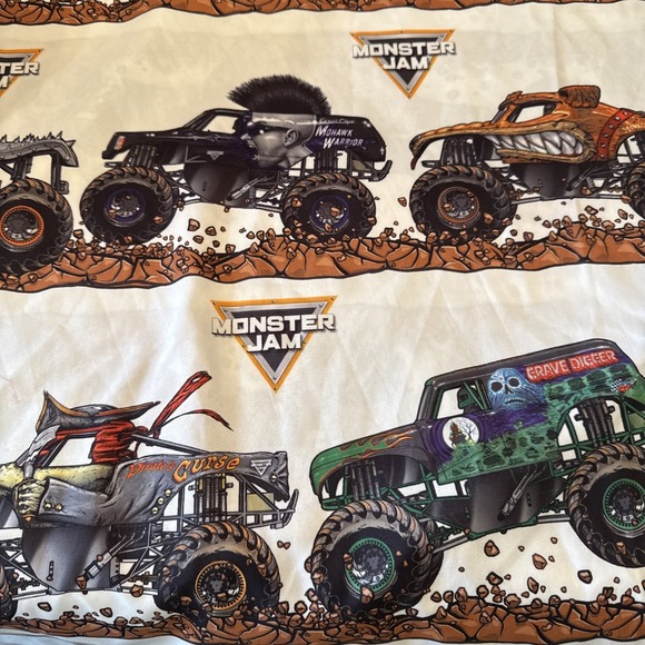 Bedding | Monster Jam Fitted Flat Bedsheet Twin Size Trucks Grave ...